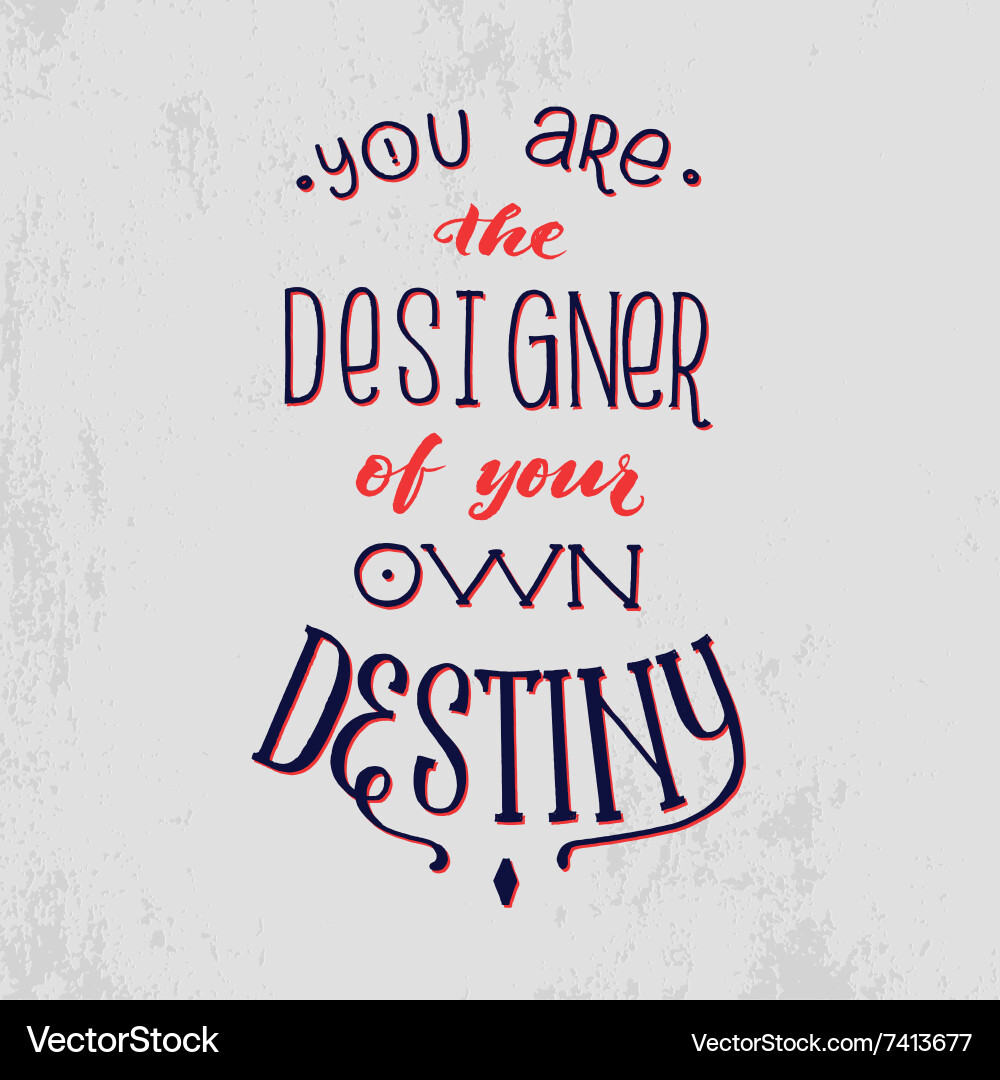 Motivation hand drawn poster black and red Vector Image