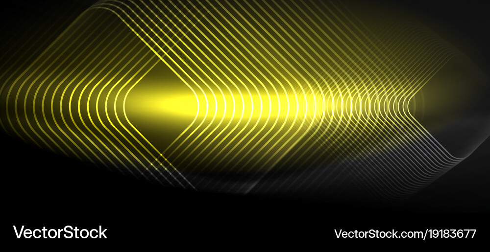 Neon glowing techno lines Royalty Free Vector Image
