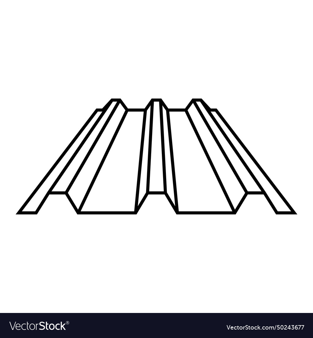 Roof metal rooftop steel profile sheets roofing Vector Image
