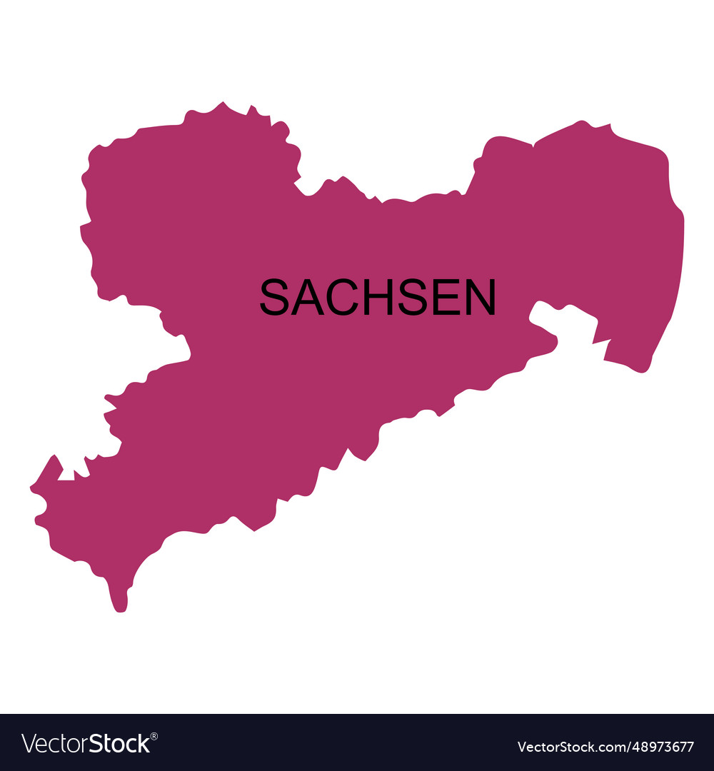 Saxony state map Royalty Free Vector Image - VectorStock