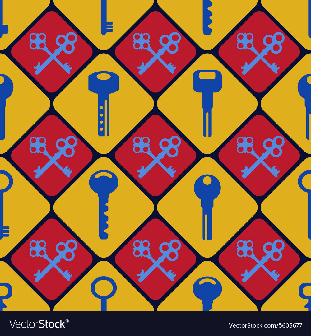 Seamless background with keys Royalty Free Vector Image