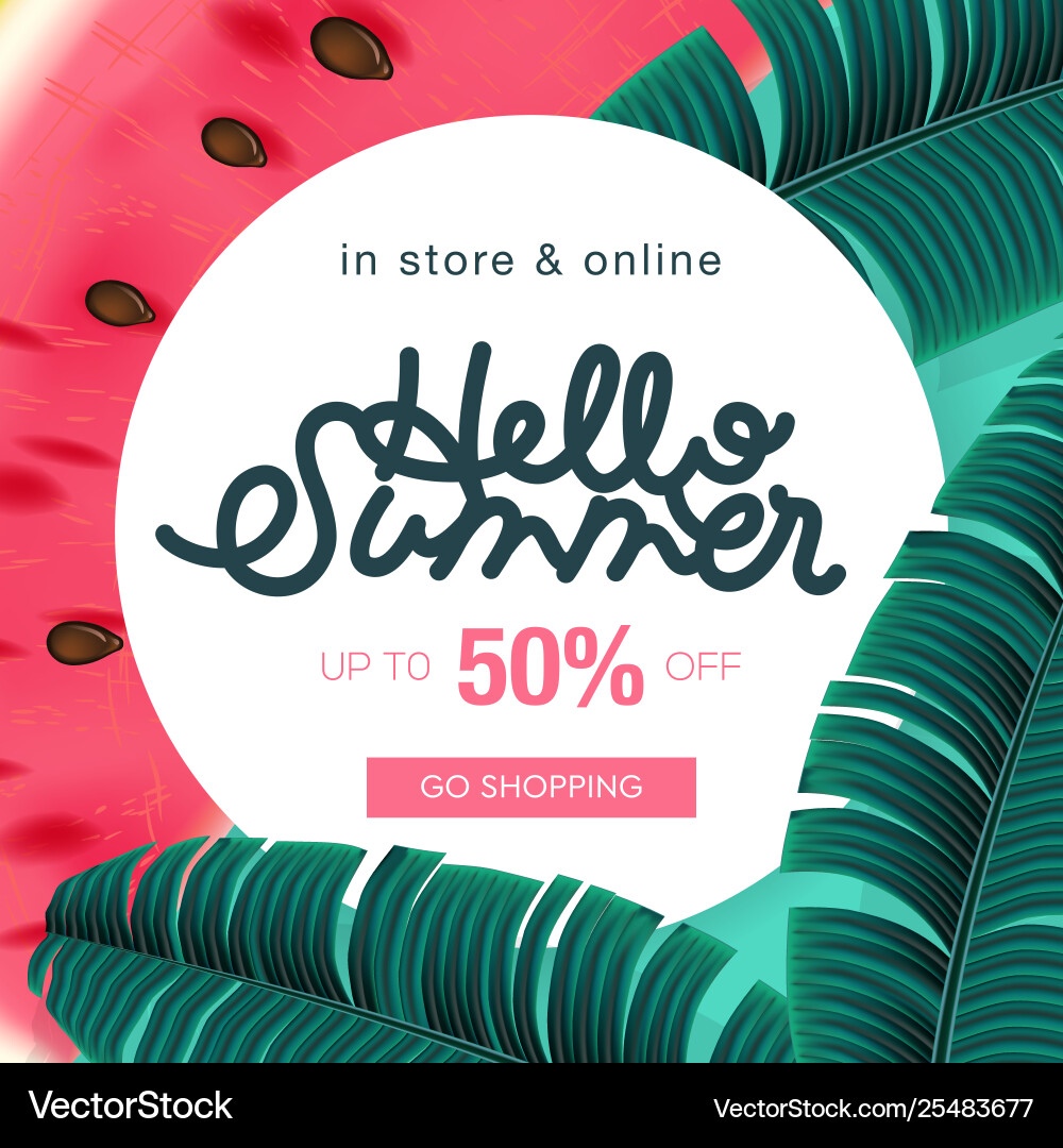 Summer sale background layout banners decorate Vector Image
