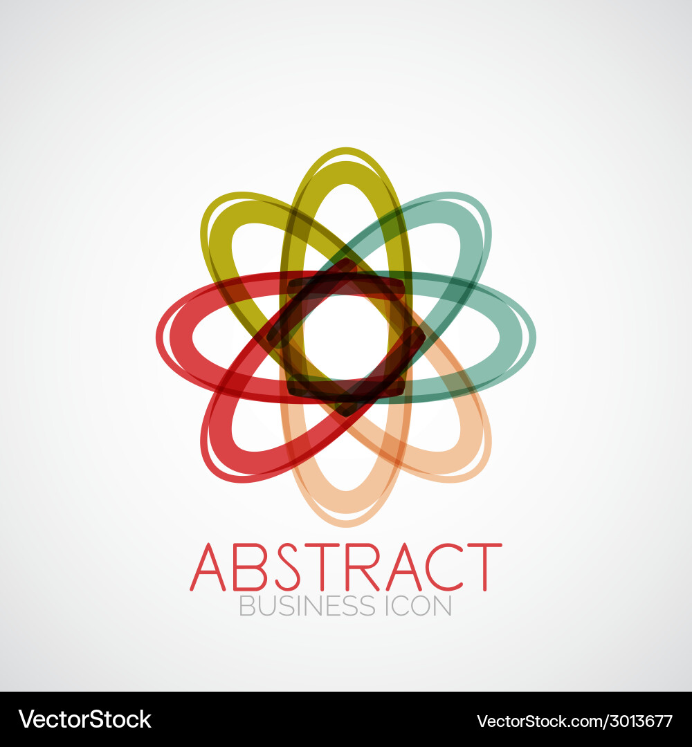 Symmetric abstract geometric shape Royalty Free Vector Image