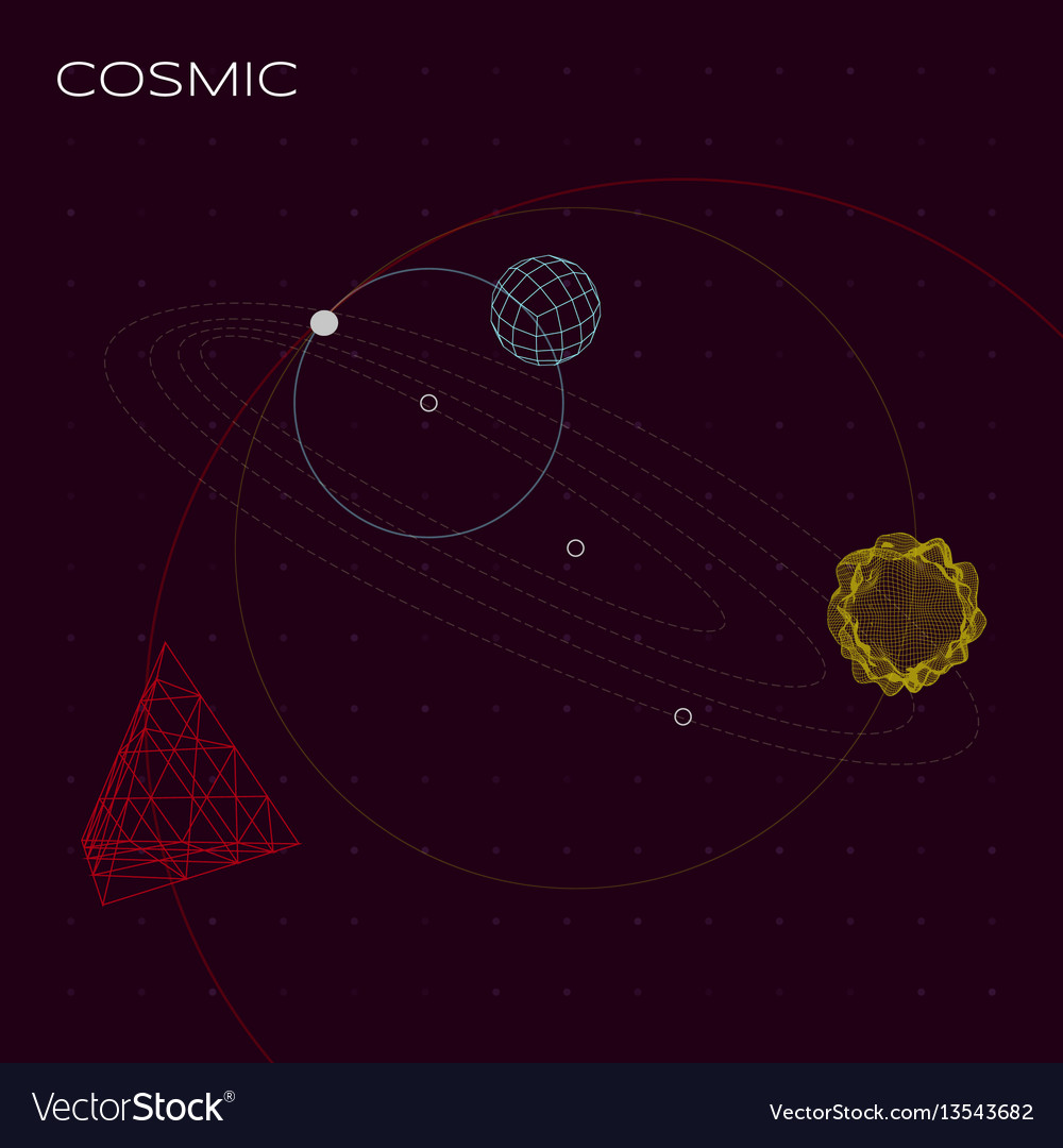 Abstract cosmic composition Royalty Free Vector Image