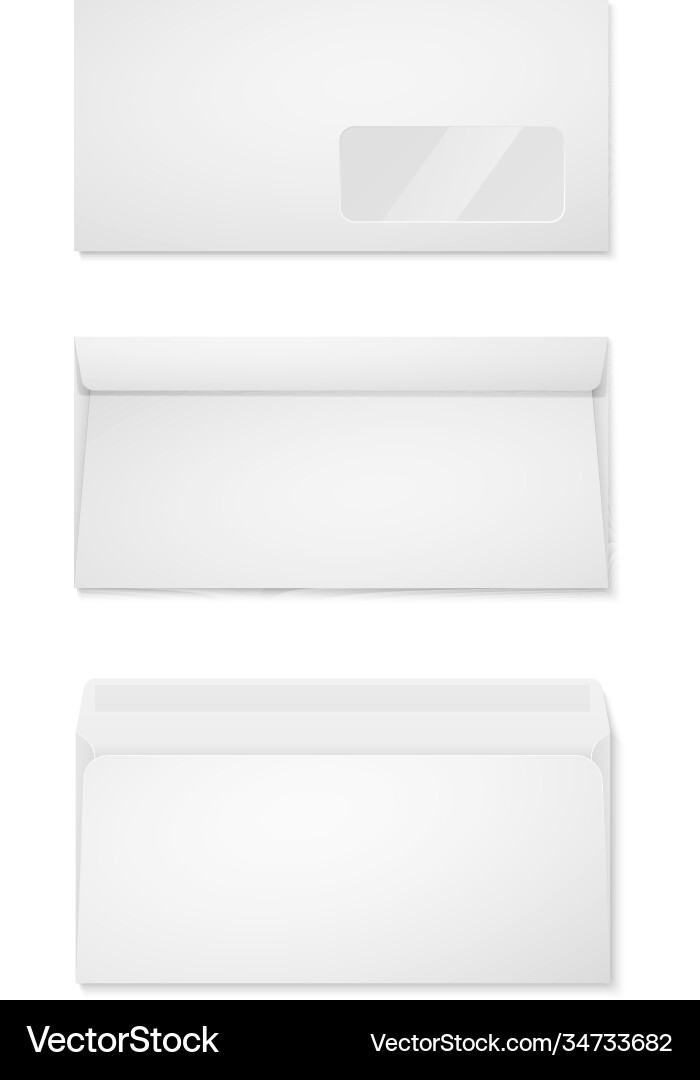 Blank paper envelopes for your design envelopes Vector Image