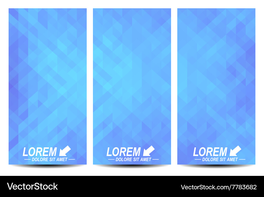 Blue set of flyers background with light Vector Image
