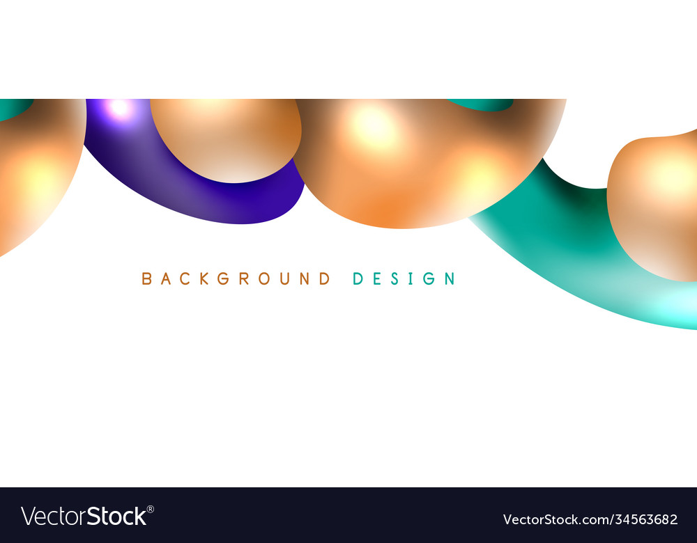 Bubbles abstract background liquid splashes Vector Image