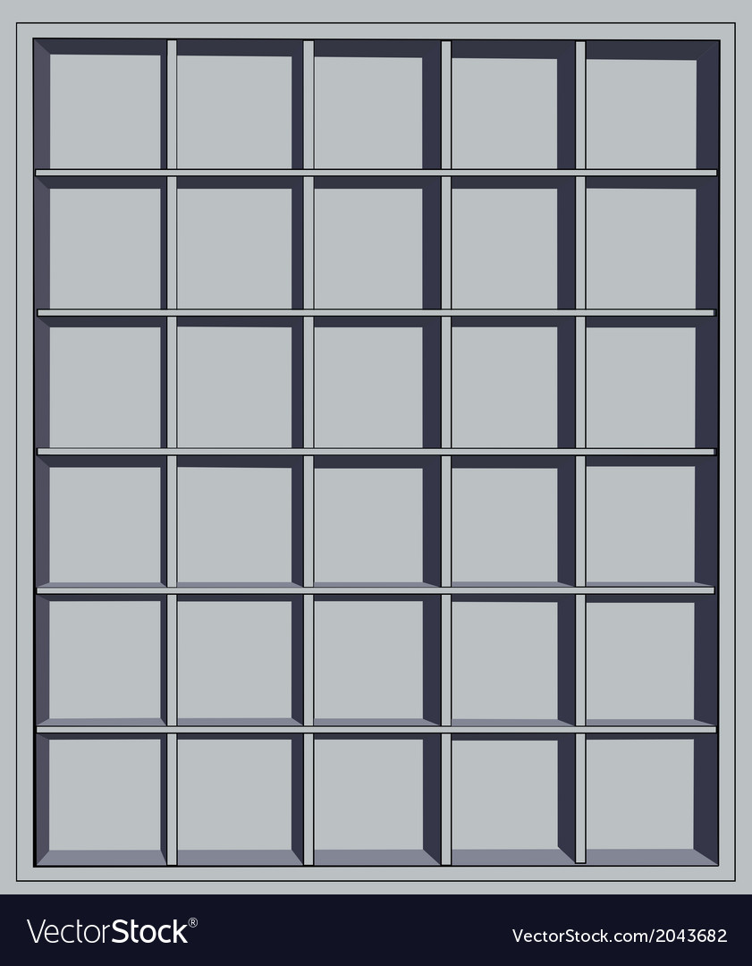 Empty shelves Royalty Free Vector Image - VectorStock