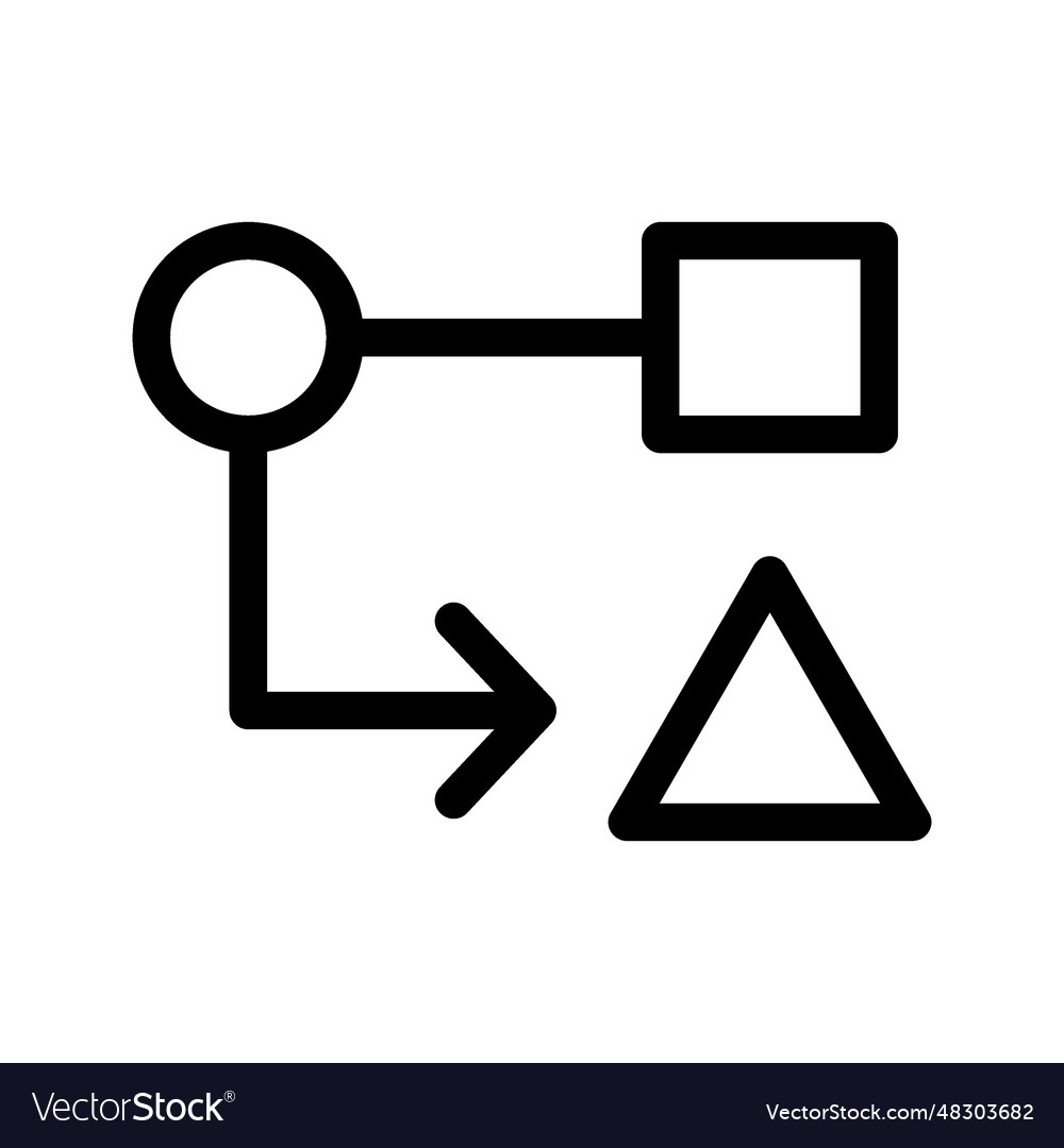 Flow chart icon Royalty Free Vector Image - VectorStock