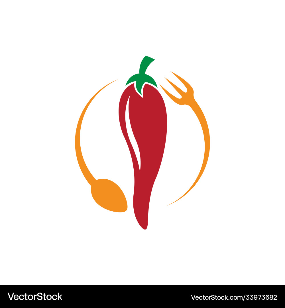 Hot spicy food logo Royalty Free Vector Image - VectorStock