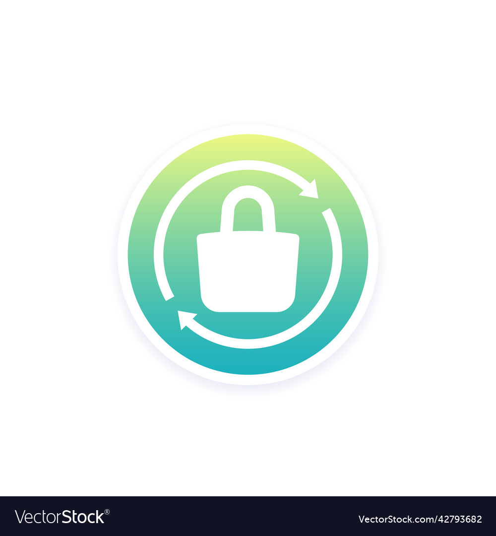Recycle plastic bag icon Royalty Free Vector Image Recycle plastic bag icon Royalty Free Vector Image