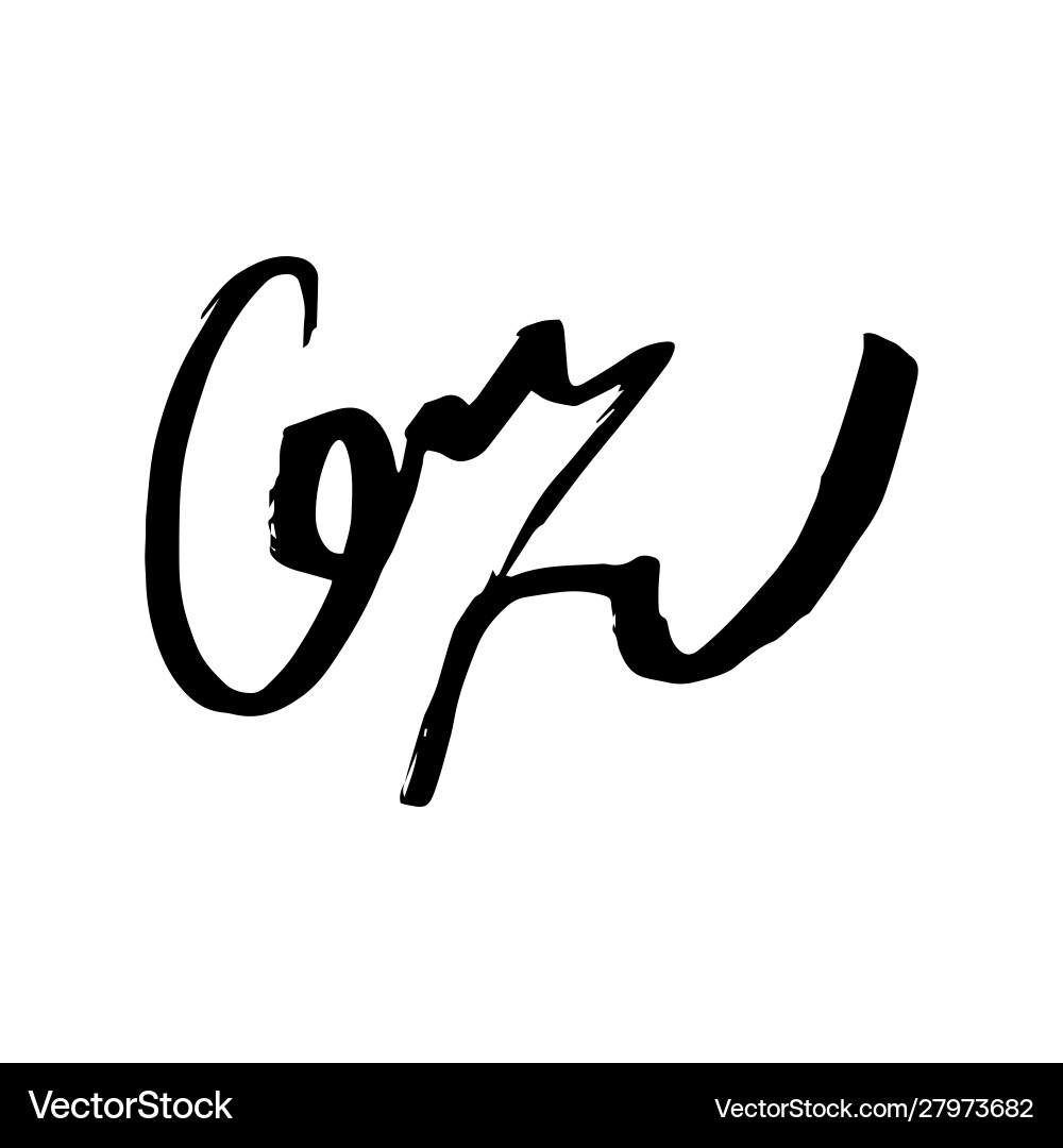 Unreadable handwriting font signature text Vector Image