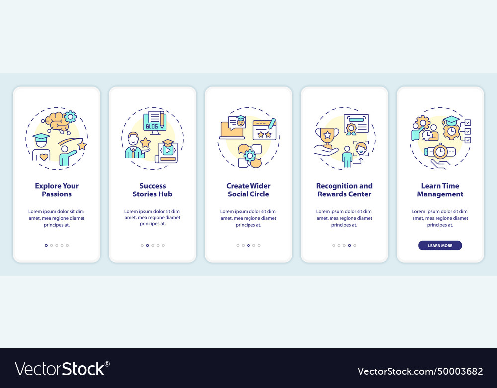 Walkthrough recommendations with icons Royalty Free Vector Walkthrough recommendations with icons Royalty Free Vector