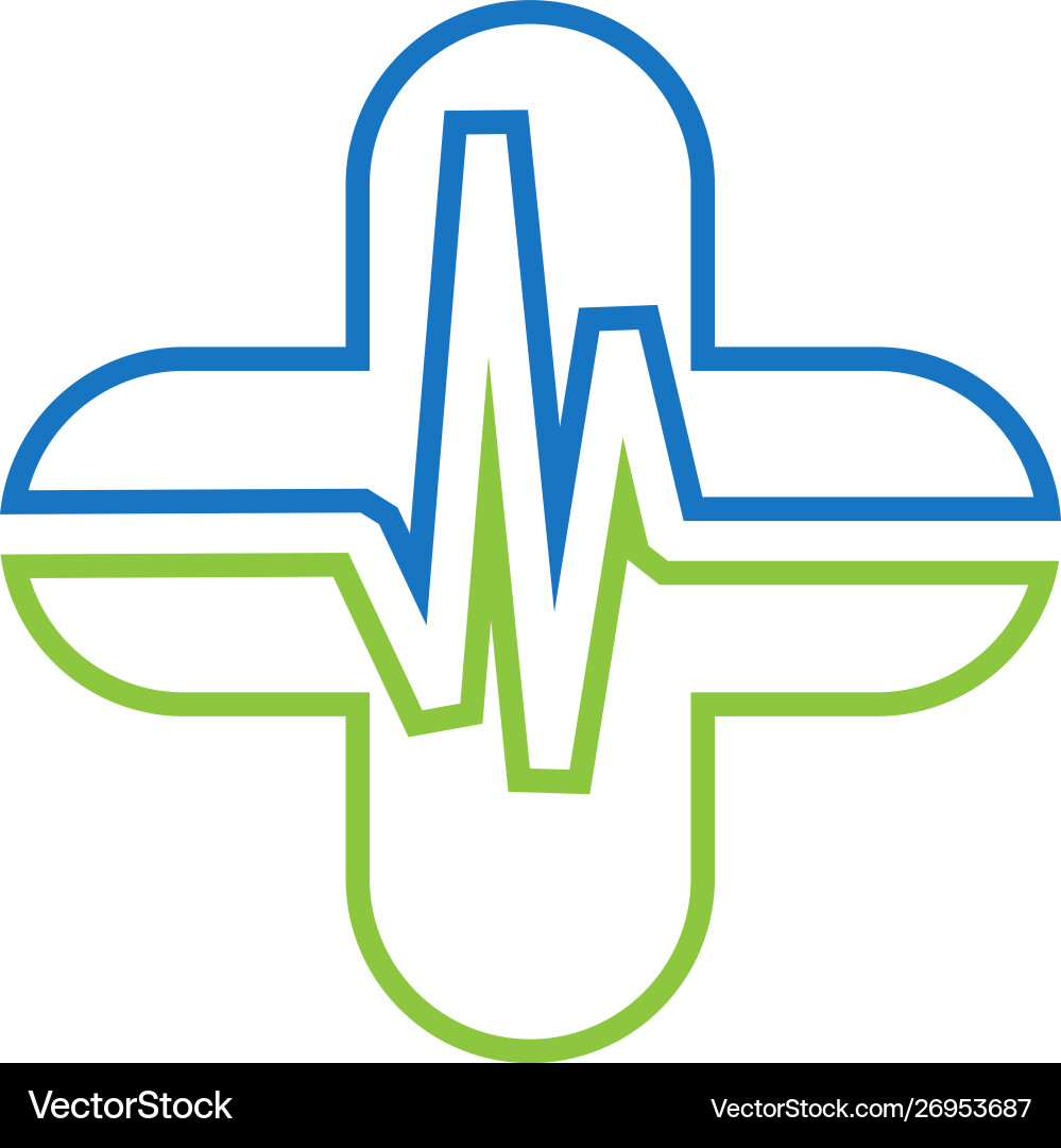 Medical cross graphic design template isolated Vector Image