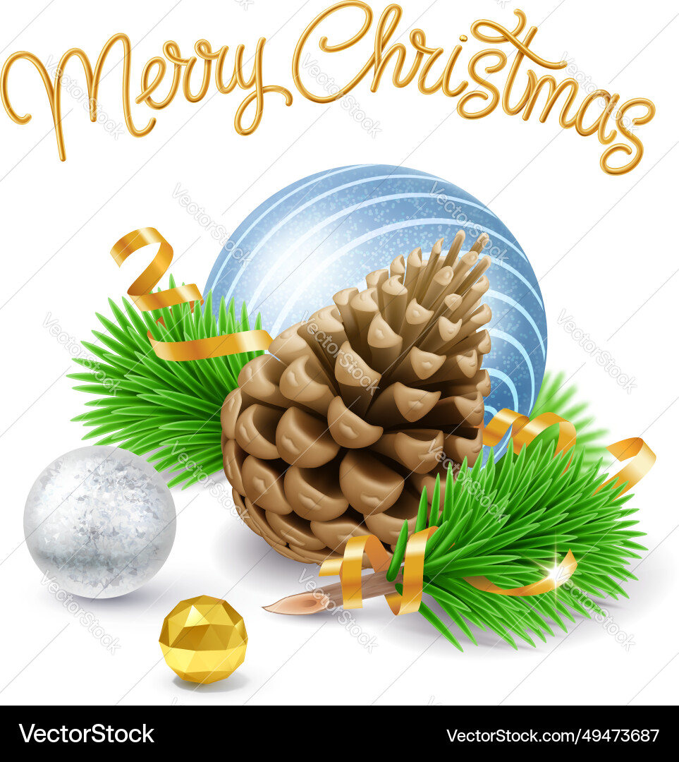 Merry christmas greeting card Royalty Free Vector Image