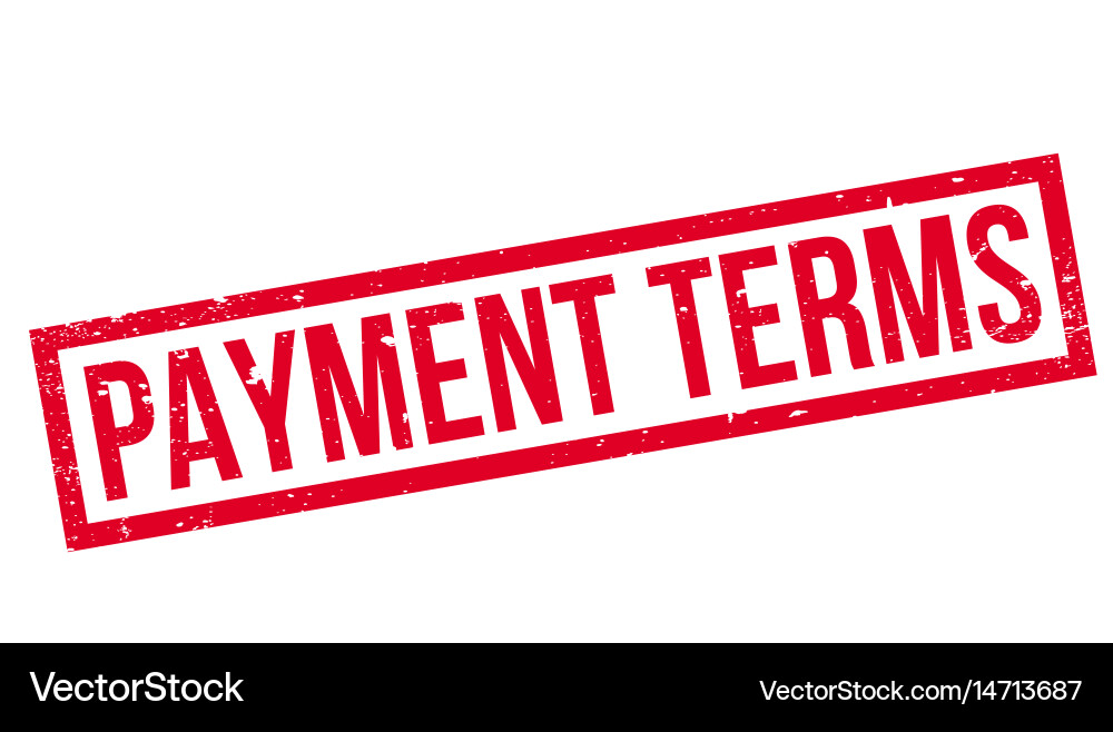 Payment terms rubber stamp Royalty Free Vector Image
