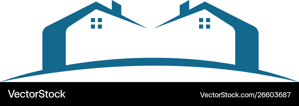 Real estate building icon template logo Royalty Free Vector