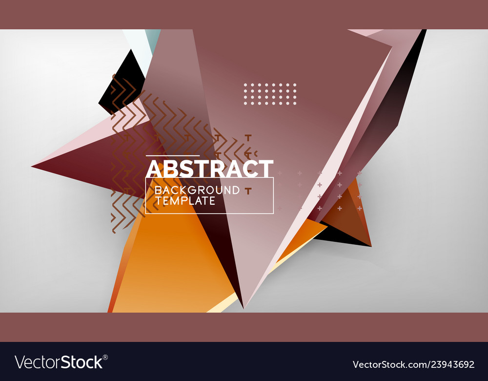 Abstract color triangles geometric background Vector Image