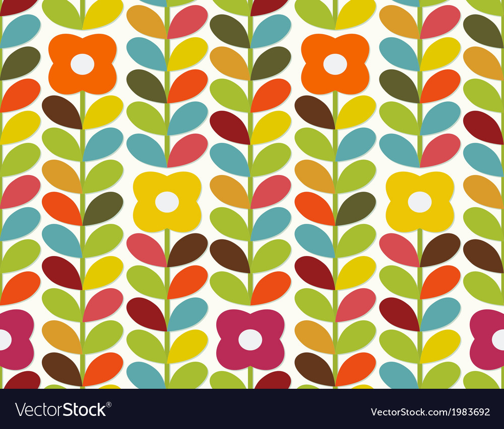 Bright flowers pattern Royalty Free Vector Image