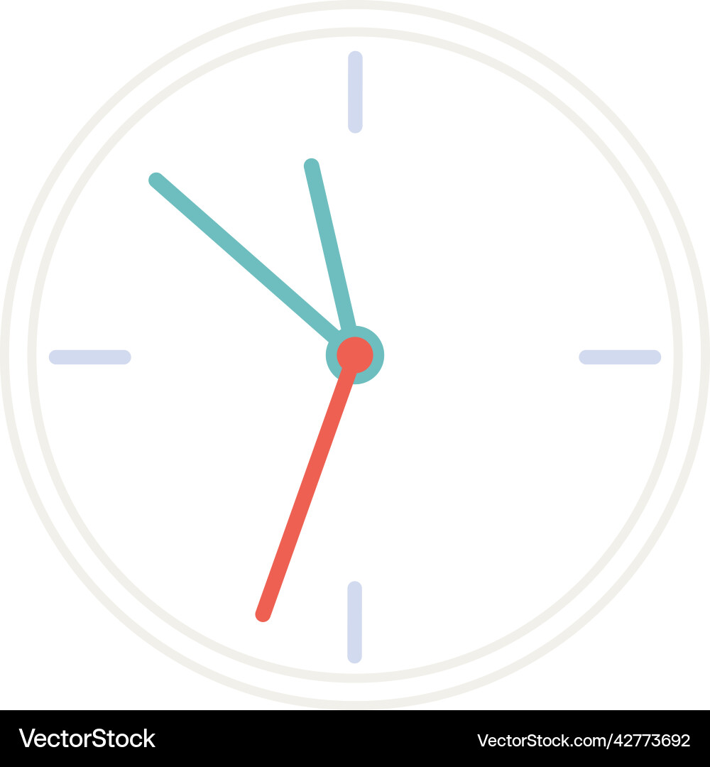 Clock face with color arrows icon time symbol Vector Image