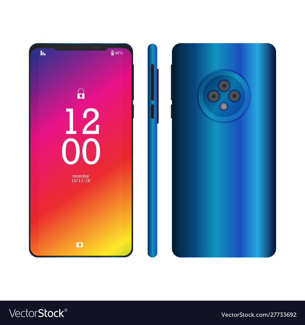 Modern smartphone flat isolated on white Vector Image