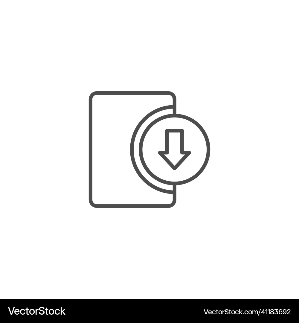 Software download icon filled line glyph color Vector Image