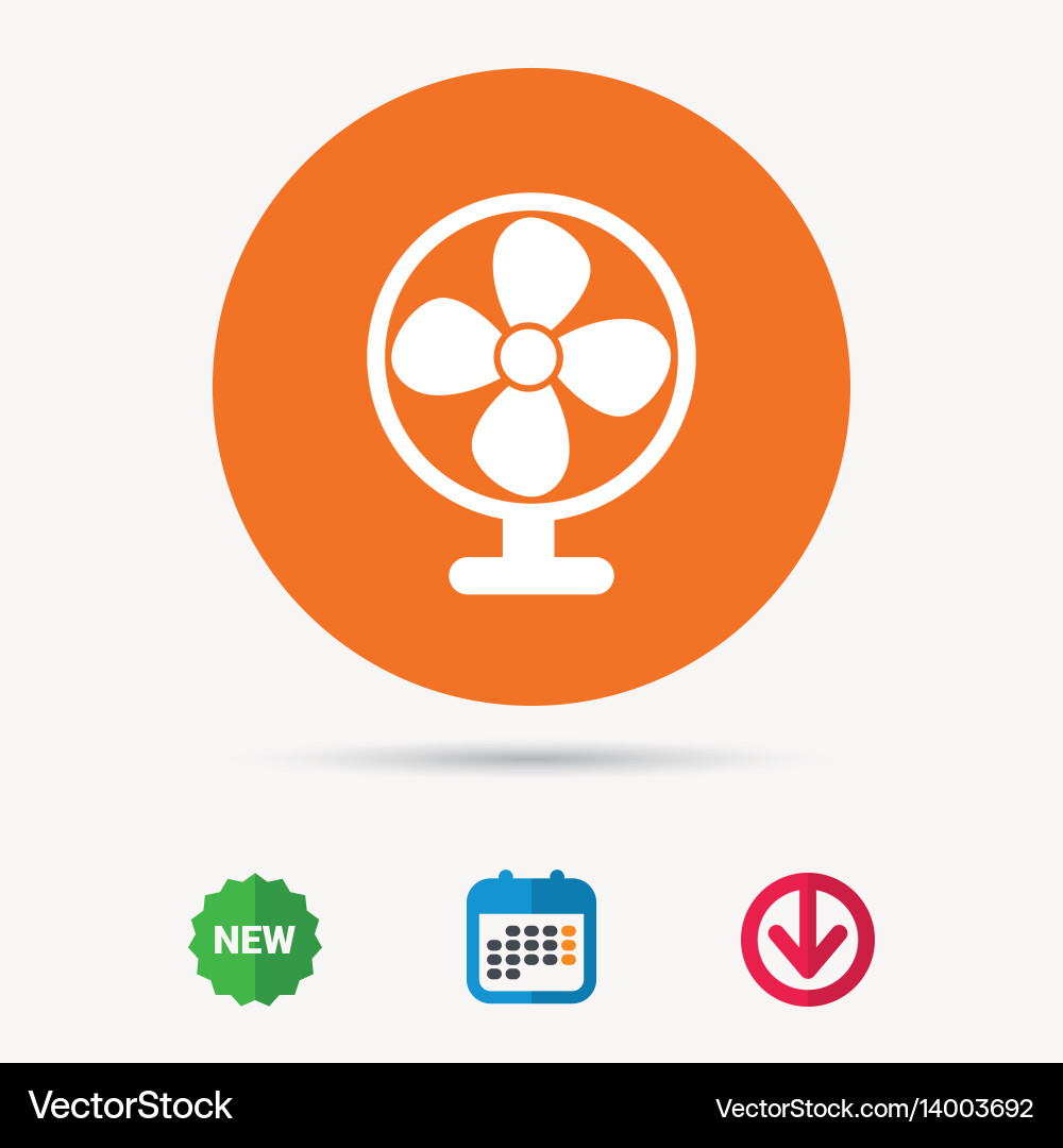 Ventilator icon air ventilation or fan sign Vector Image