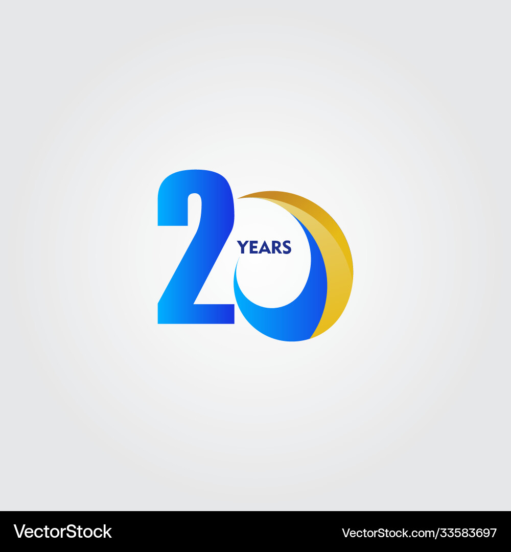 20 years anniversary celebration template design Vector Image