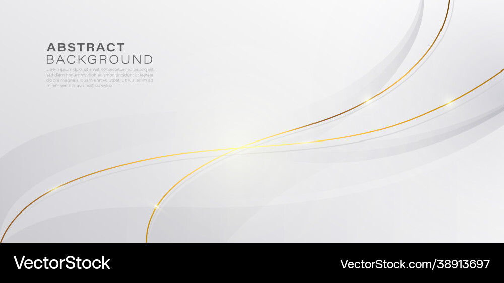 Abstract white background luxury with gold line Vector Image