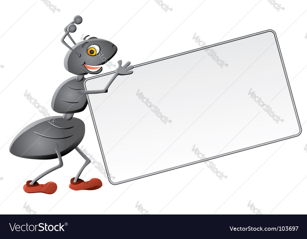 Ant message Royalty Free Vector Image - VectorStock