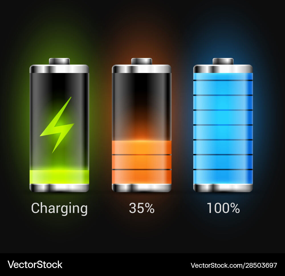 Battery charge energy power icon Royalty Free Vector Image