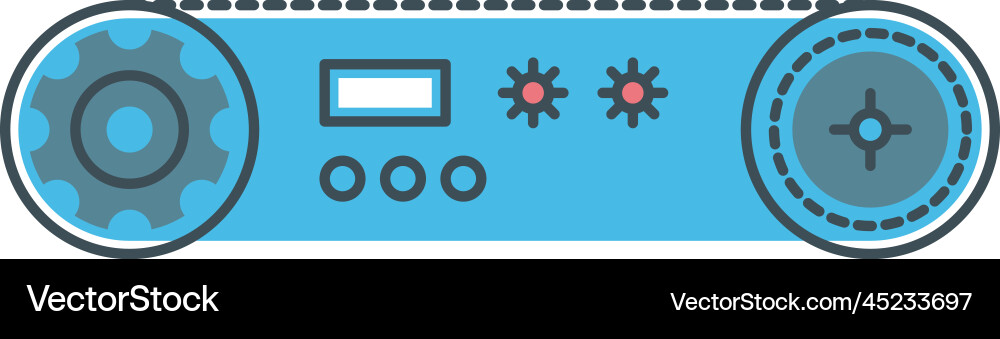Conveyor belt icon color automatic industrial Vector Image