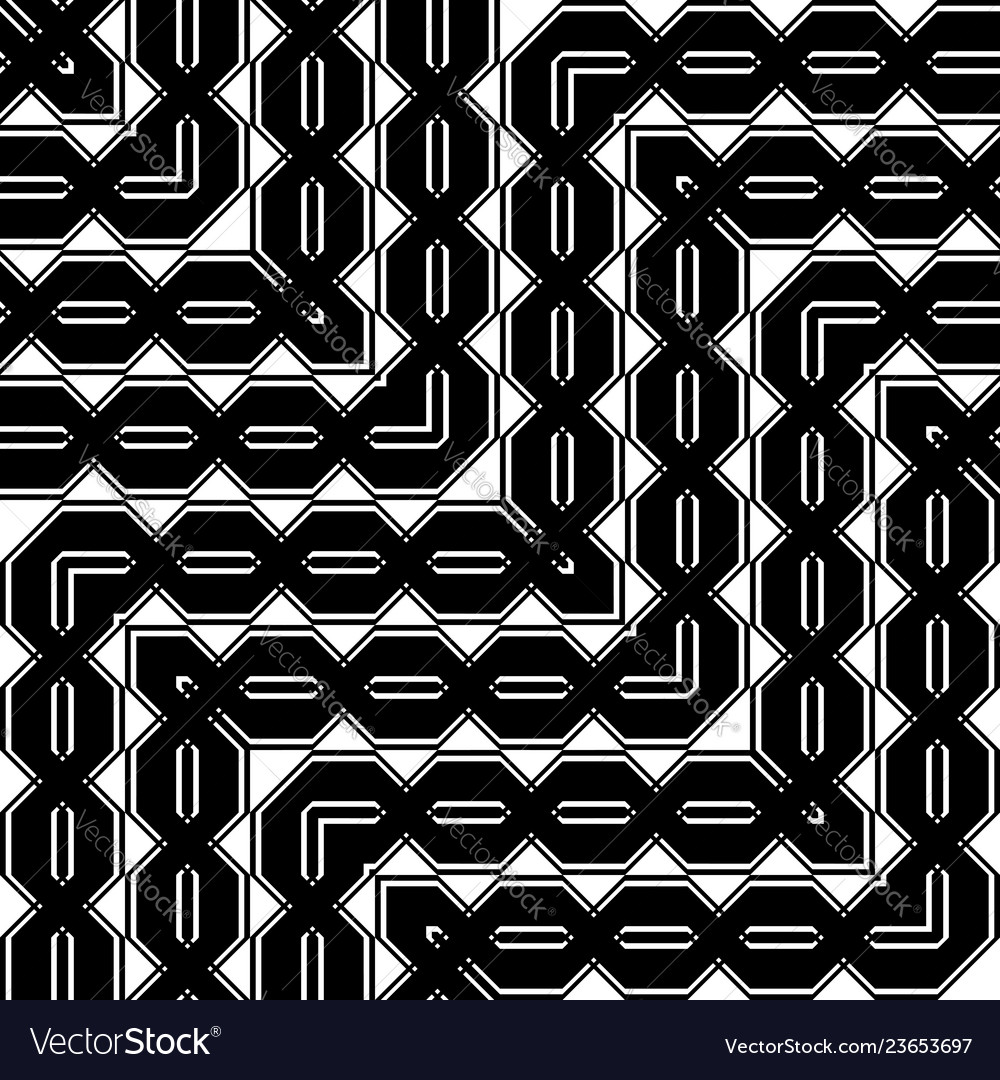 Design seamless monochrome geometric pattern Vector Image Design seamless monochrome geometric pattern Vector Image