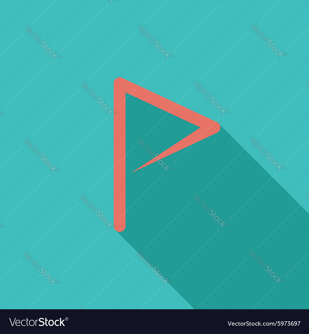 Flag single flat icon Royalty Free Vector Image