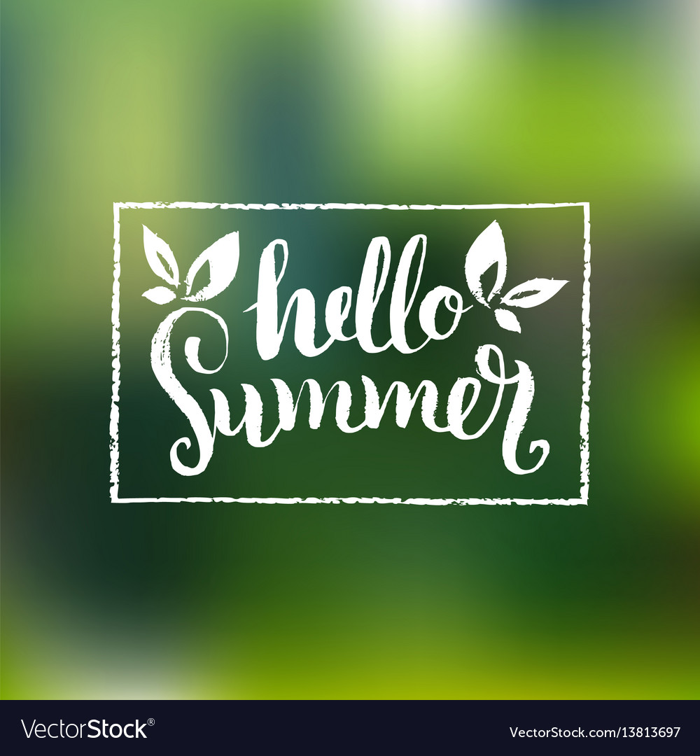Hello summer background fun Royalty Free Vector Image