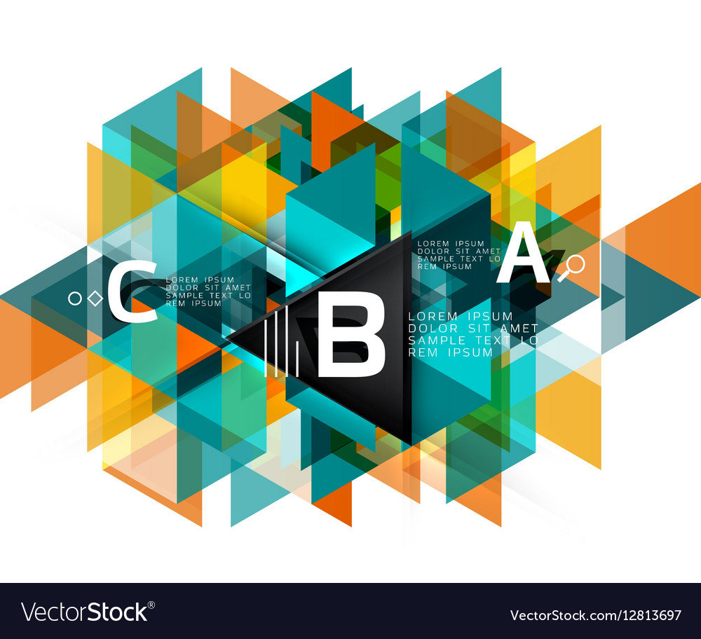 Modern triangle background Royalty Free Vector Image