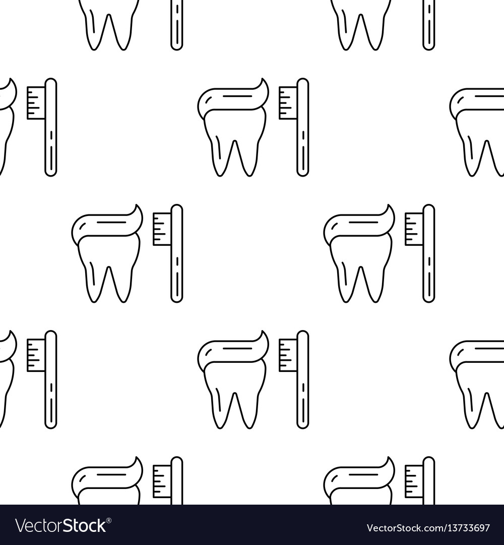 Seamless pattern teeth Royalty Free Vector Image