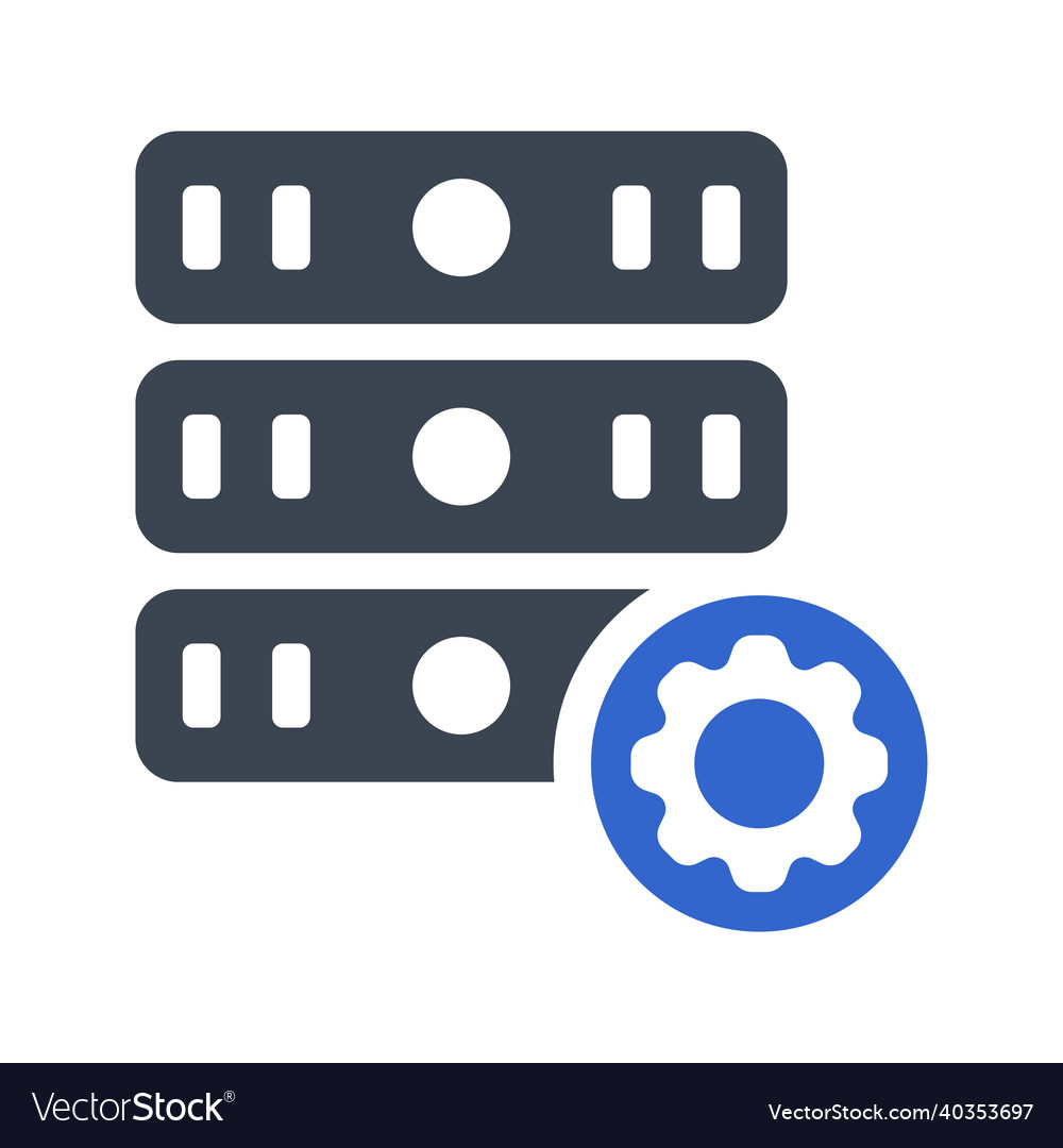 Storage setting icon Royalty Free Vector Image