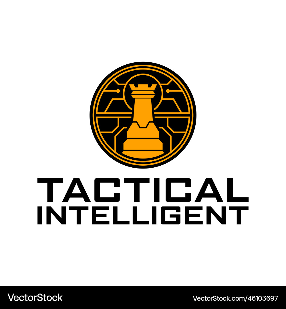 Tactical intelligent military logo design Vector Image