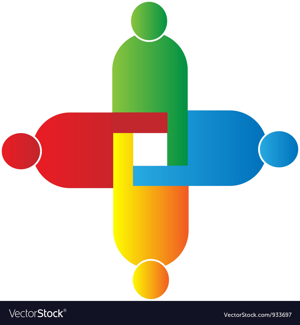 Teamwork union logo Royalty Free Vector Image - VectorStock
