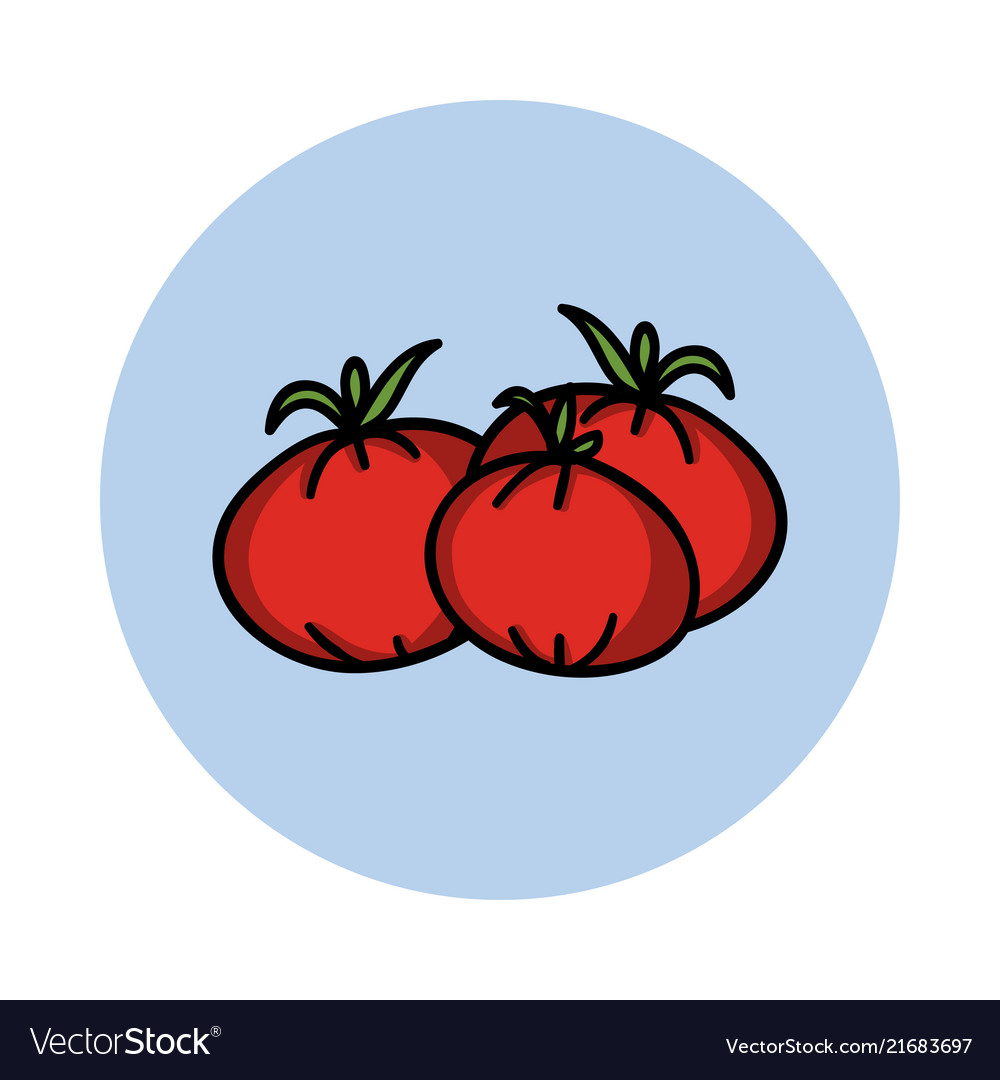 Red Tomato Icon Cartoon Style Royalty Free Vector Image | atelier-yuwa.ciao.jp