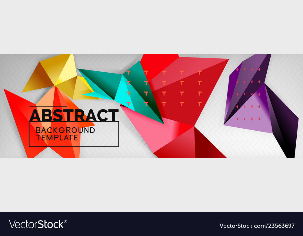 Triangles background techno template Royalty Free Vector
