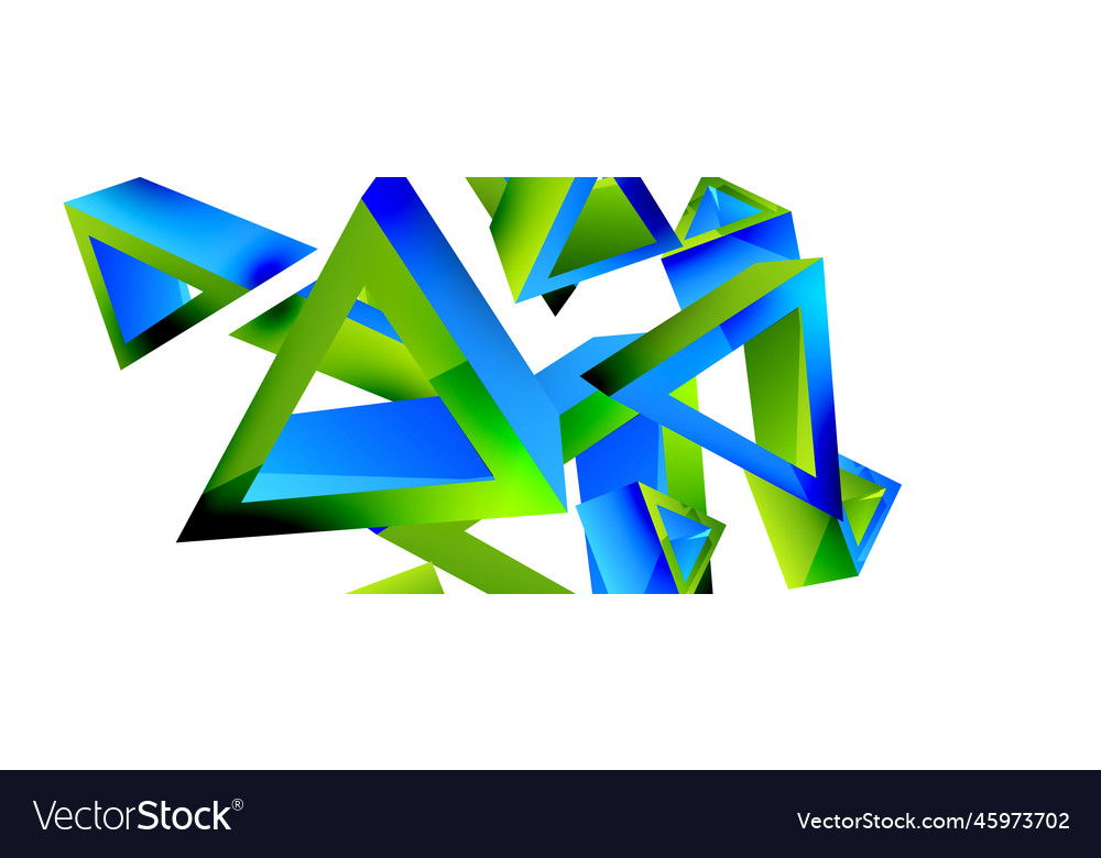 3d triangle abstract background basic shape Vector Image