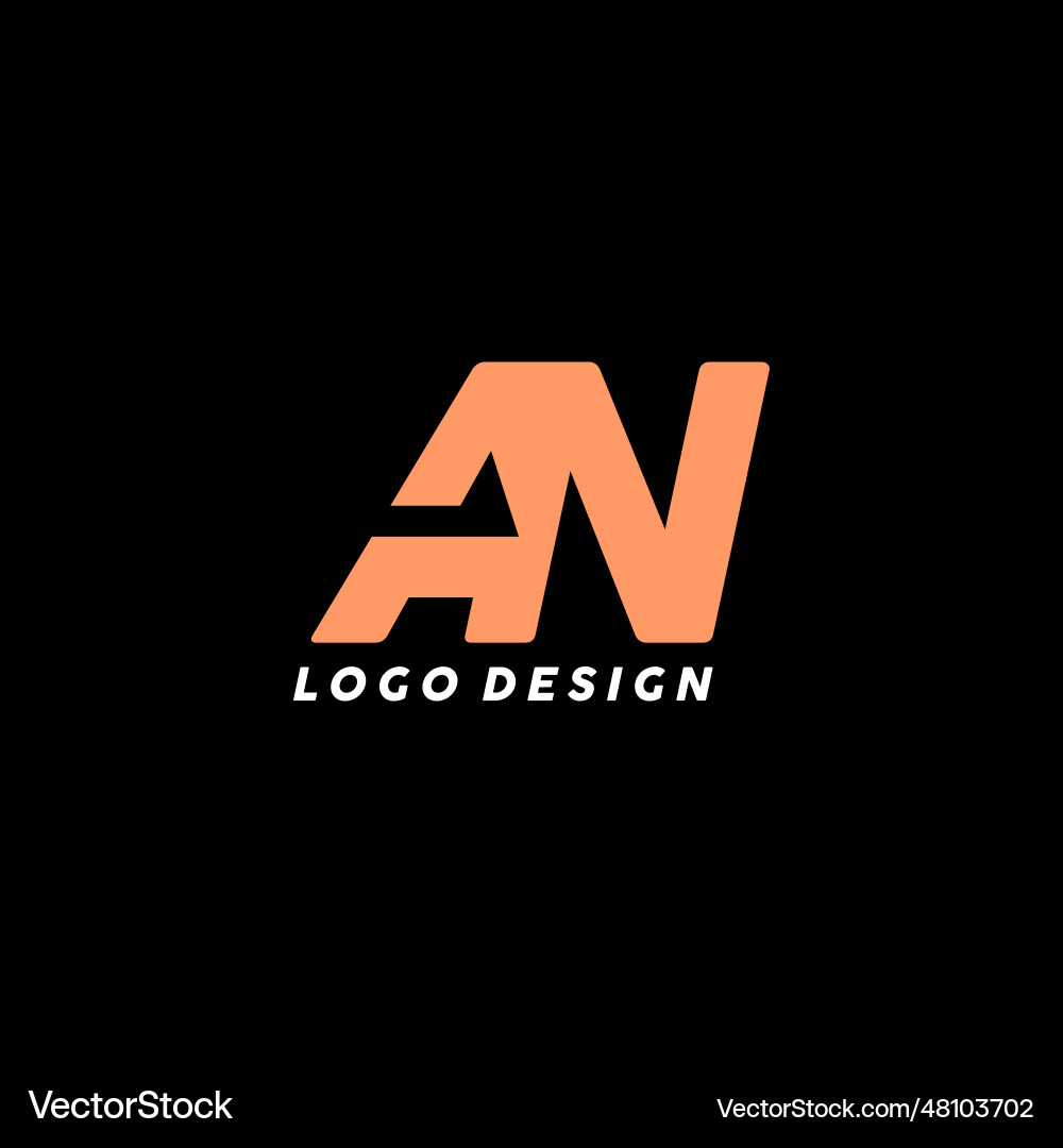 An logos letter design in bold and clean style Vector Image