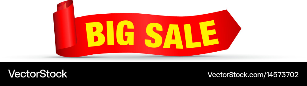 Big red sale sign Royalty Free Vector Image - VectorStock