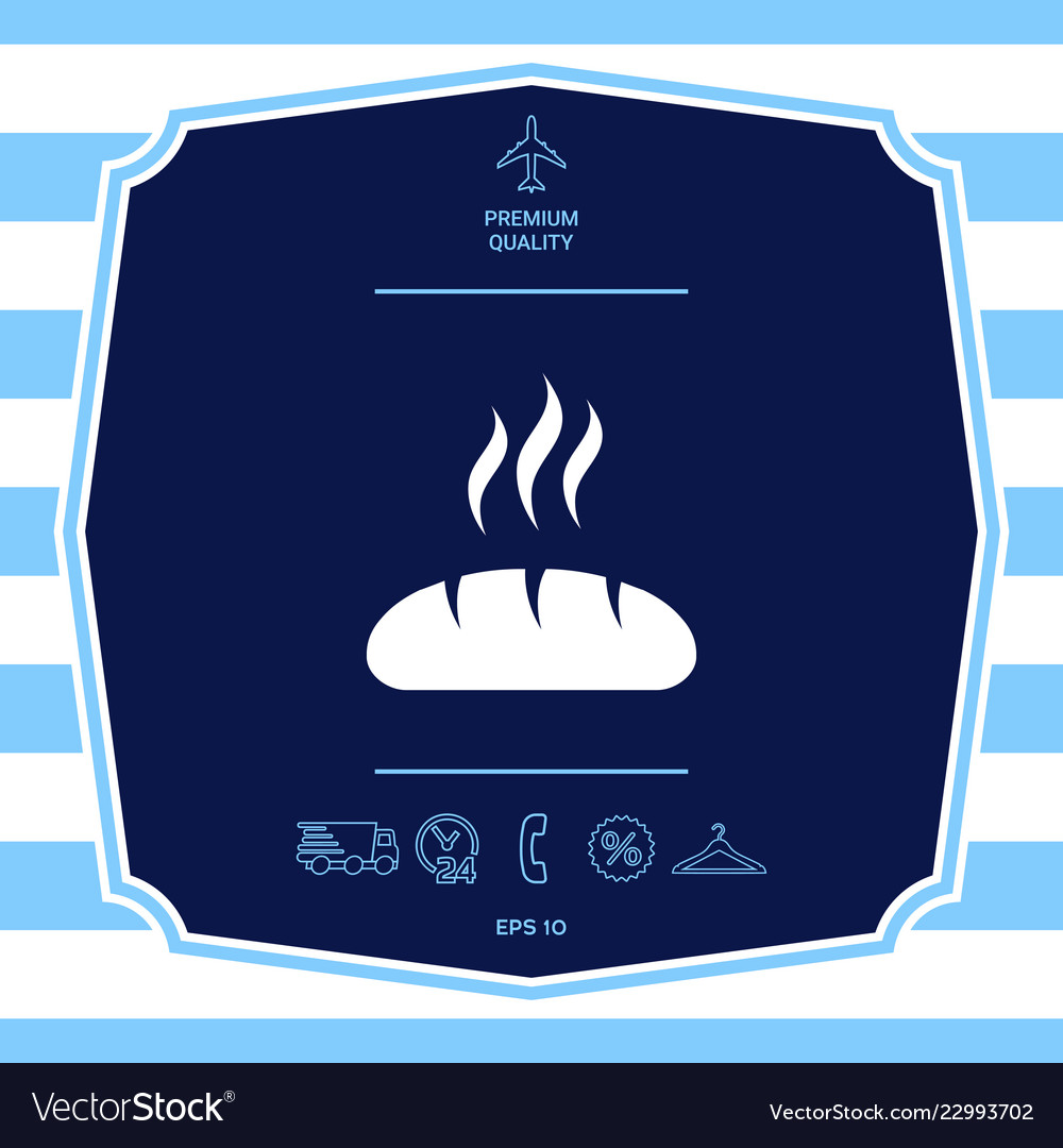 Bread symbol icon graphic elements Royalty Free Vector Image