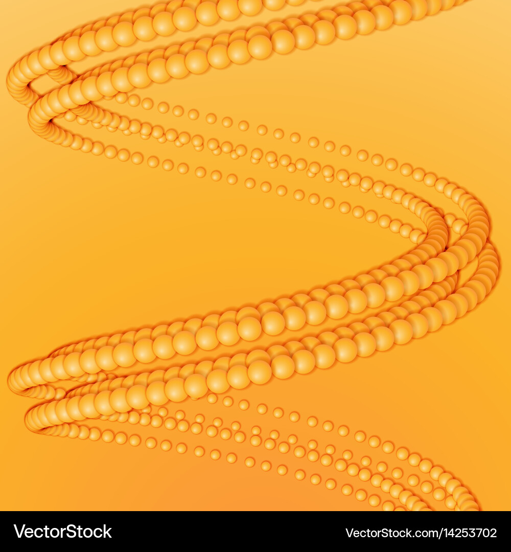 Chain of orange spheres with soft Royalty Free Vector Image