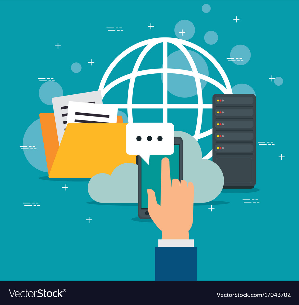 Cloud services design Royalty Free Vector Image