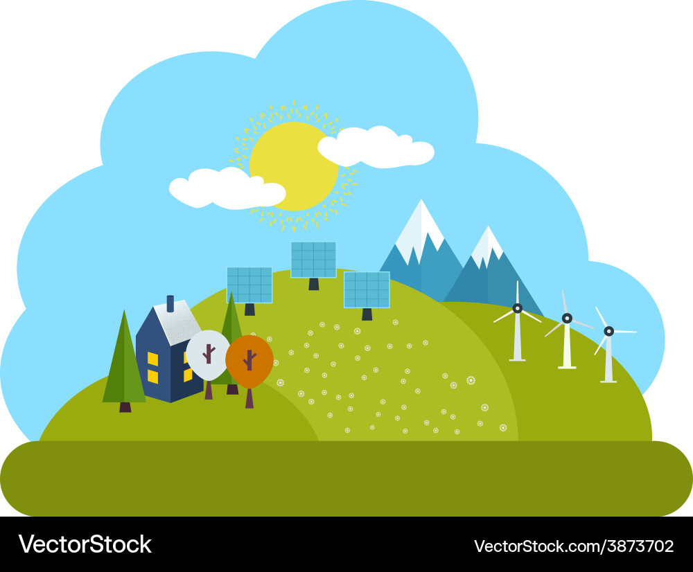 Concept of green energy Royalty Free Vector Image