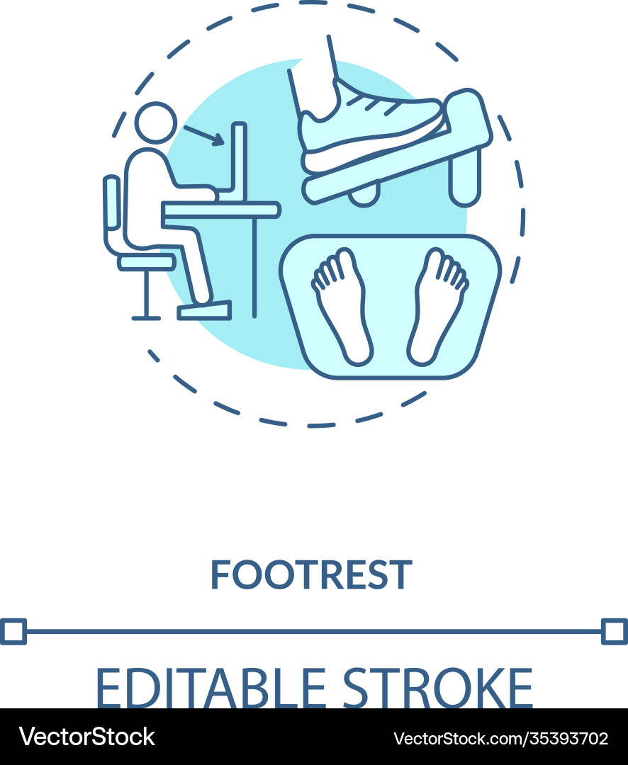 Footrest concept icon Royalty Free Vector Image